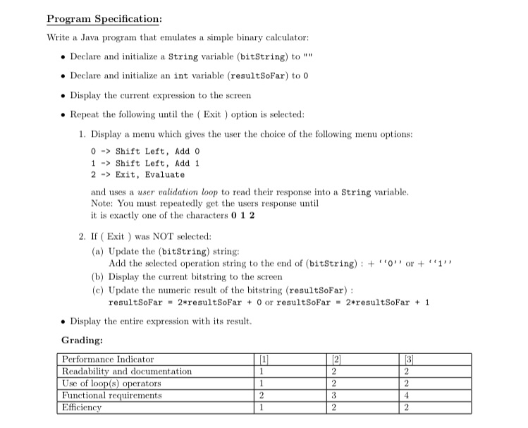 Solved Program Specification:Write a Java program that | Chegg.com