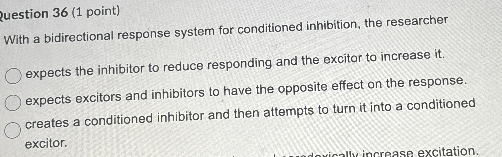 Solved question 36 (1 ﻿point)With a bidirectional response | Chegg.com