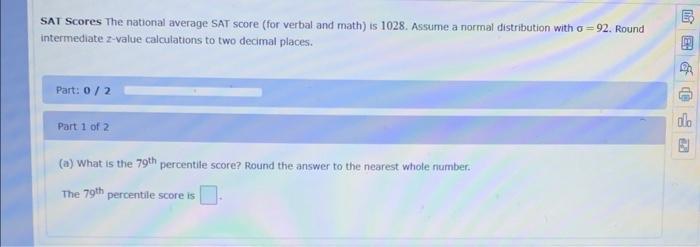 Solved SAI Scores The national average SAT score (for verbal | Chegg.com