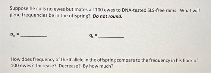 Solved a Part D. (4 Points) In sheep, Spider Lamb Syndrome | Chegg.com