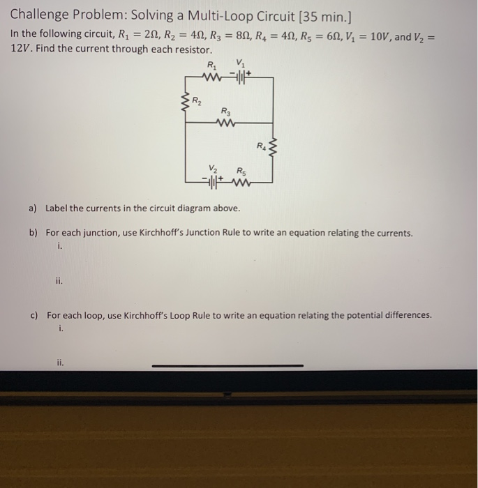 Solved Challenge Problem: Solving a Multi-Loop Circuit (35 | Chegg.com
