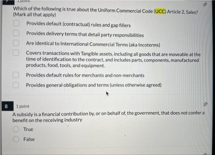 Solved Which of the following is true about the Uniform | Chegg.com