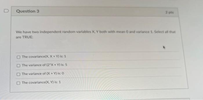 Solved We have two independent random variables X,Y both | Chegg.com