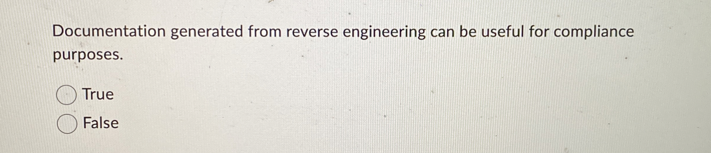 Solved Documentation generated from reverse engineering can | Chegg.com