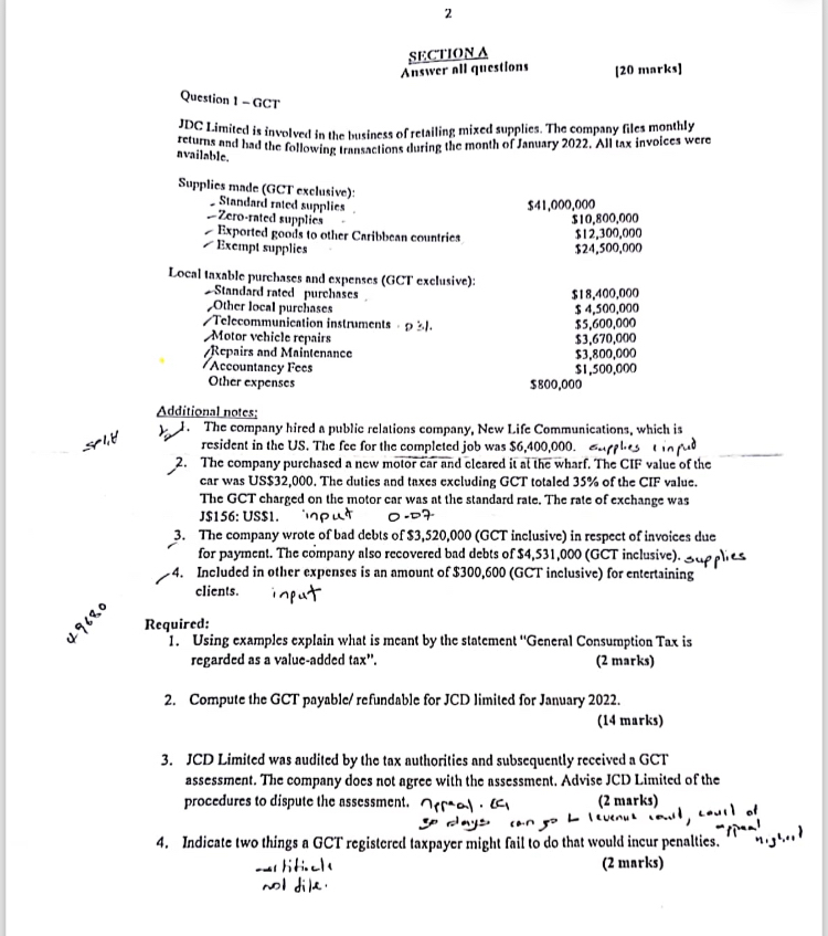 Solved 2SECTIONAAnsiwer nll questions[20 ﻿marks]Question 1 - | Chegg.com
