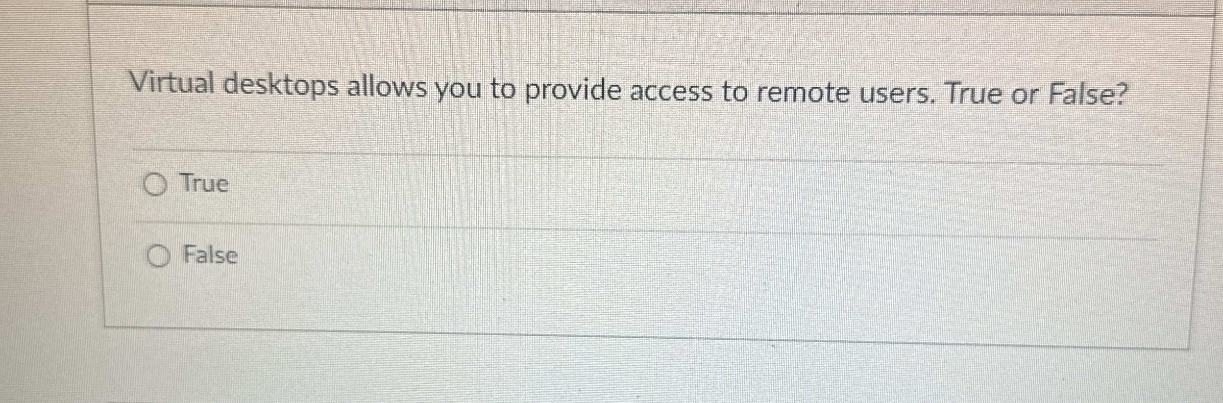 Solved Virtual desktops allows you to provide access to | Chegg.com