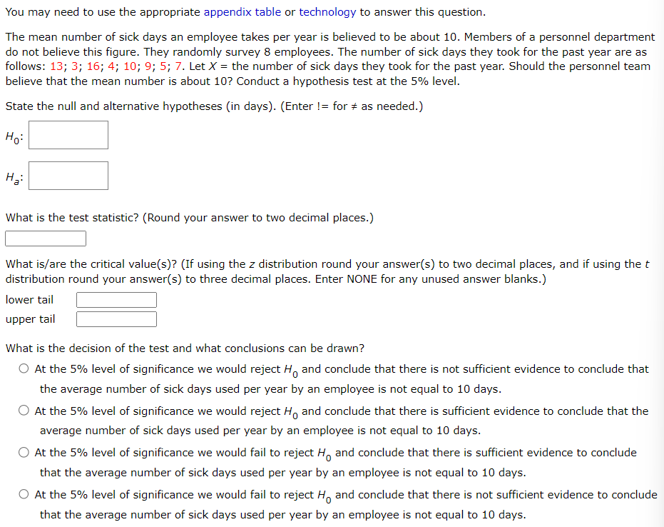 Solved You may need to use the appropriate appendix table or | Chegg.com