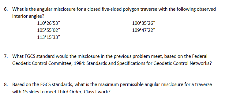 What Is The Angular Misclosure For A Closed