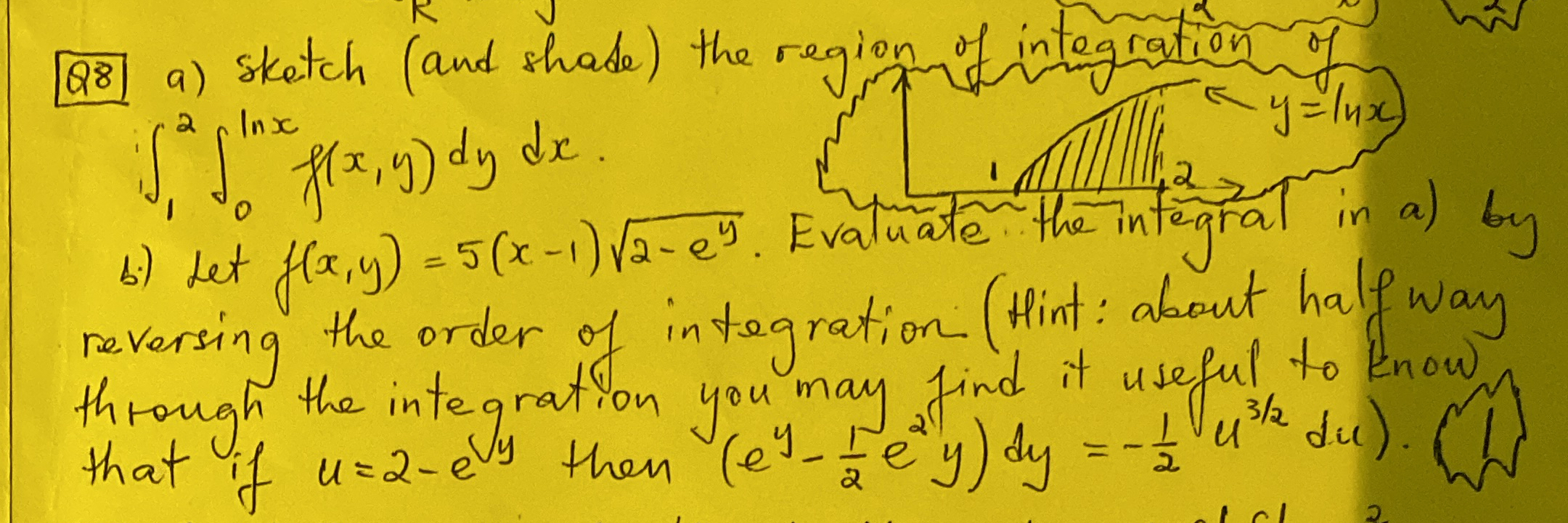 Solved Send to expert Q81 ﻿a) ﻿sketch (and shade) ﻿the | Chegg.com