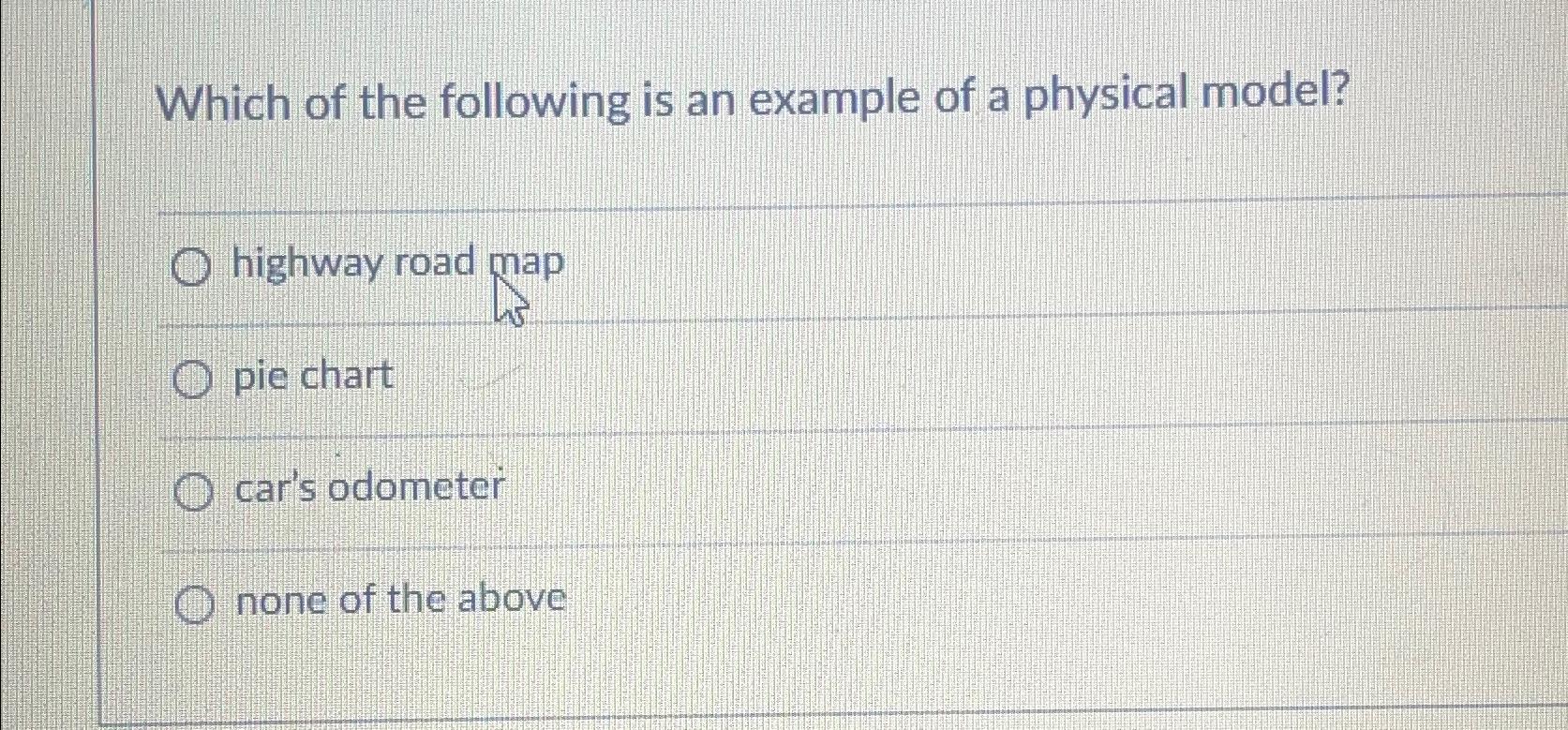 Solved Which of the following is an example of a physical | Chegg.com