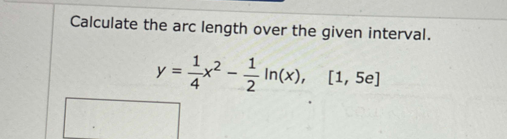 Solved Calculate the arc length over the given | Chegg.com