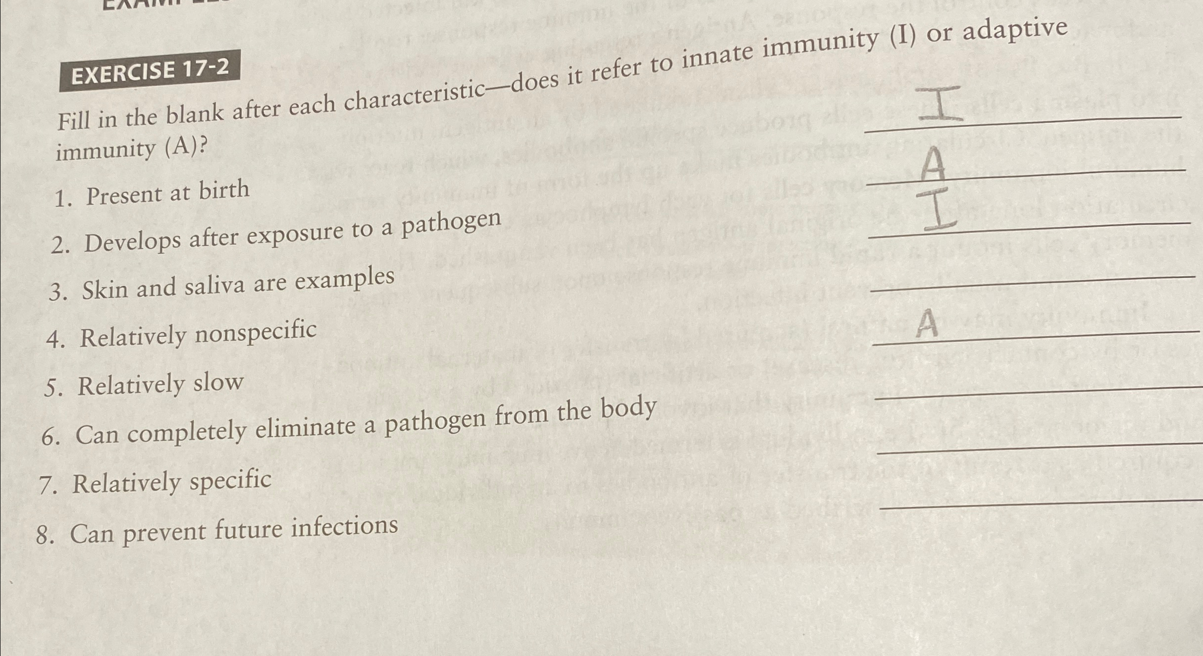 Solved EXERCISE 17-2Fill in the blank after each | Chegg.com