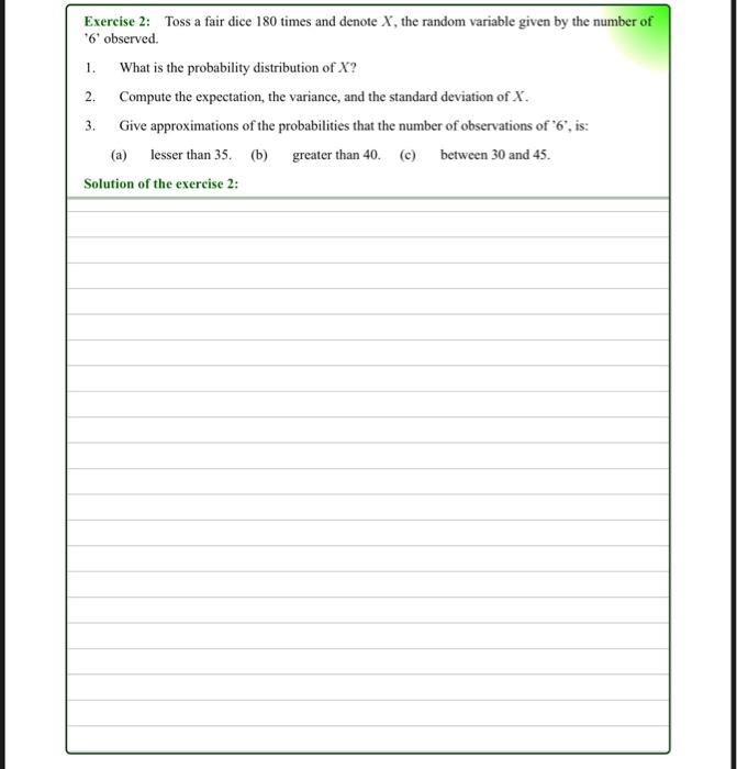 Solved Homework Exercise 1: We consider a random variable X, | Chegg.com