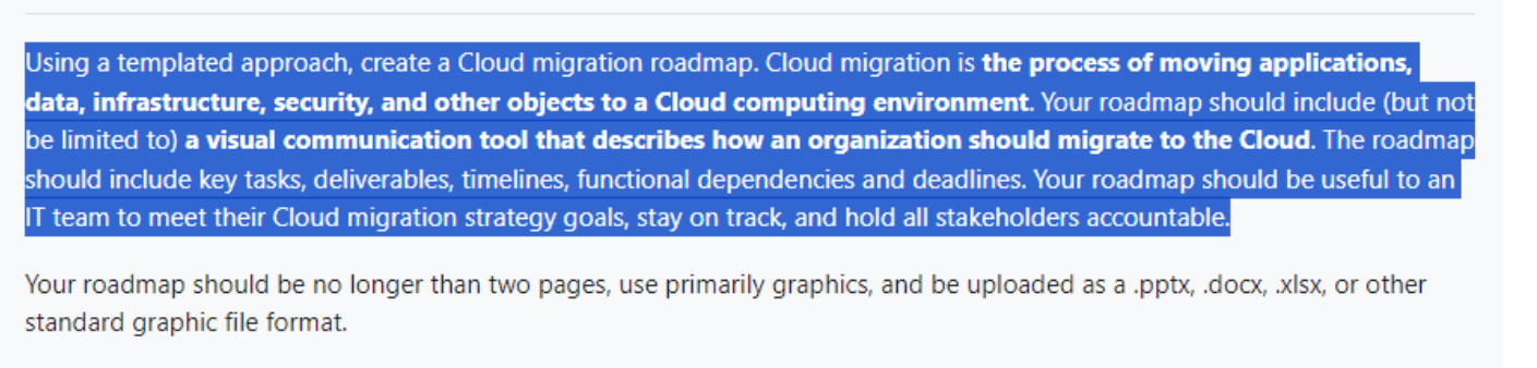 Solved Using a templated approach, create a Cloud migration | Chegg.com