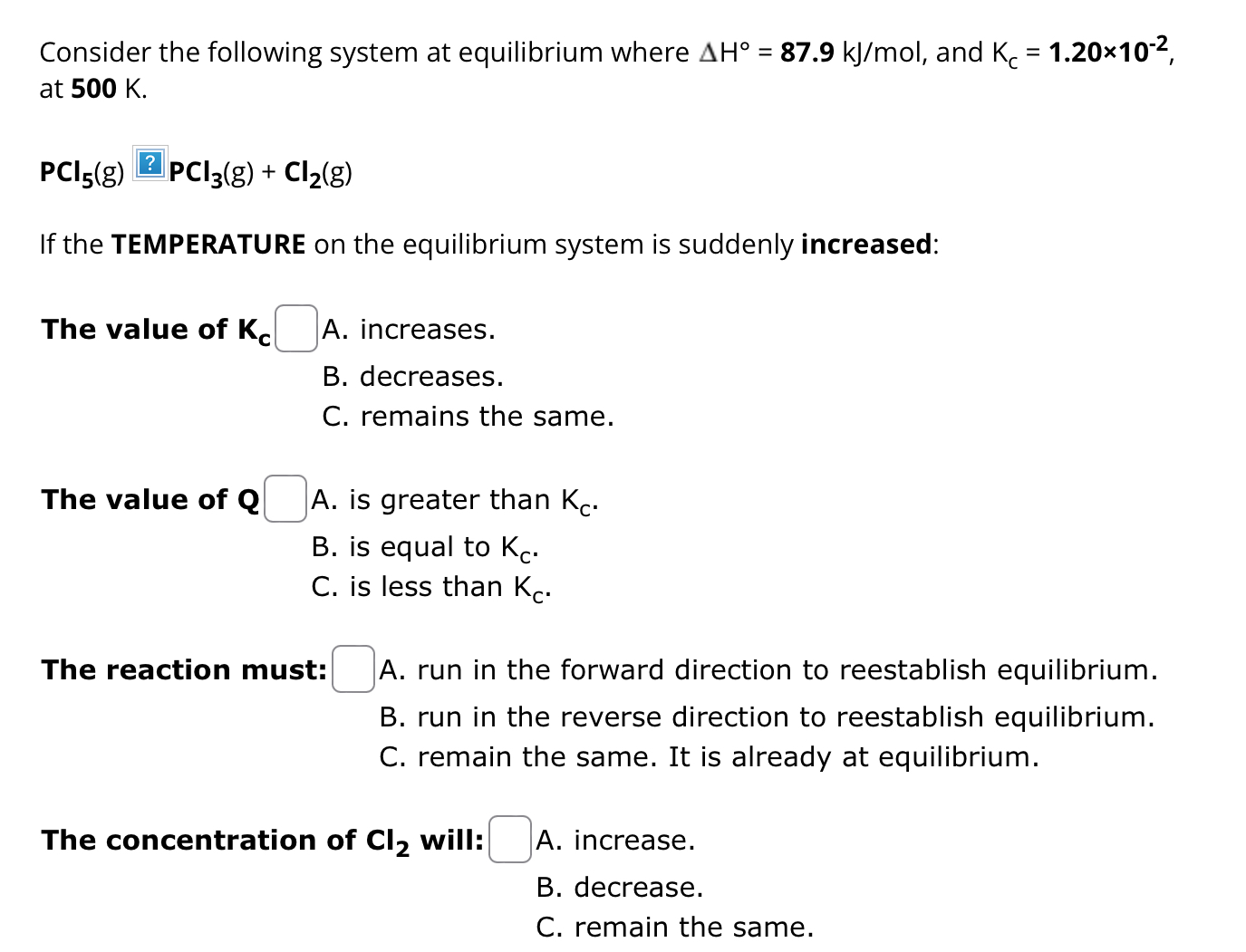 Solved Consider the following system at ﻿equilibrium where | Chegg.com