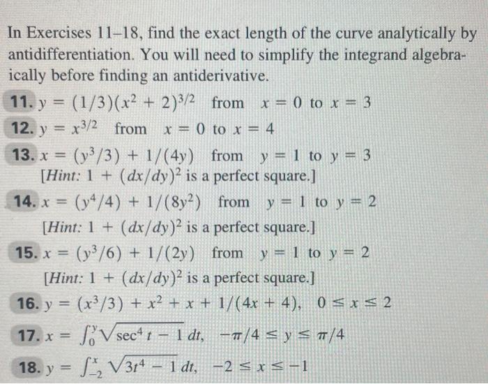 Solved In Exercises 25 and 26, find the length of the curve. | Chegg.com