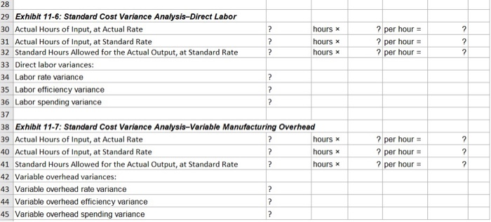 Solved 1 Chapter 11: Applying Excel 3 Data 4 Exhibit 11-1: | Chegg.com