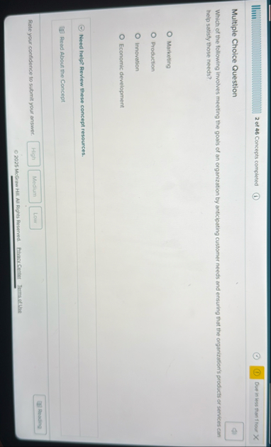 Solved Illuiq,2 ﻿of 46 ﻿Concepts completedDue in less than 1 | Chegg.com