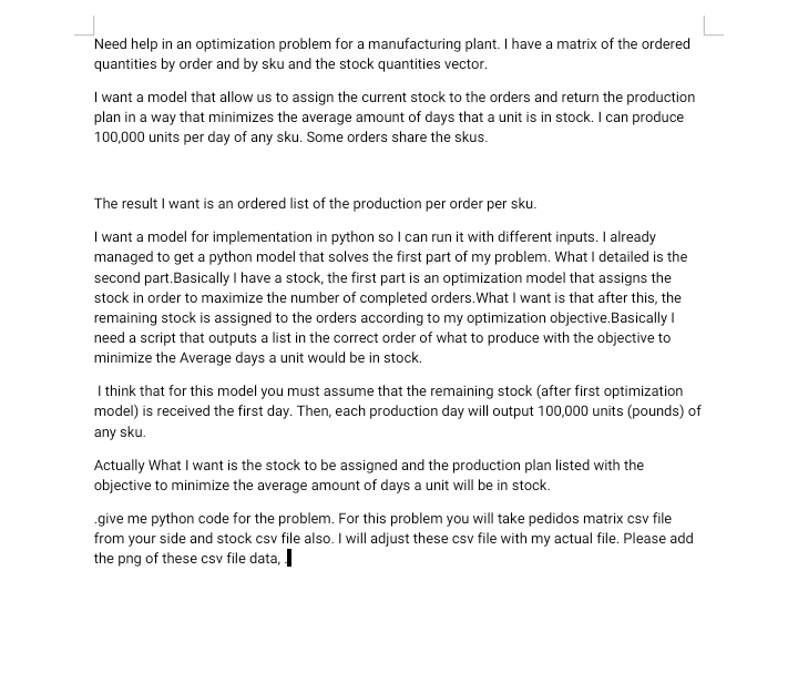 Solved Need help in an optimization problem for a | Chegg.com