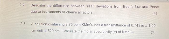 2.4 Evaluate (calculate) the missing quantities (in | Chegg.com