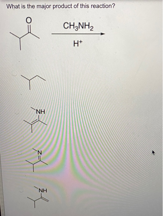 Solved What is the major product of this reaction? CH3NH2 H+ | Chegg.com