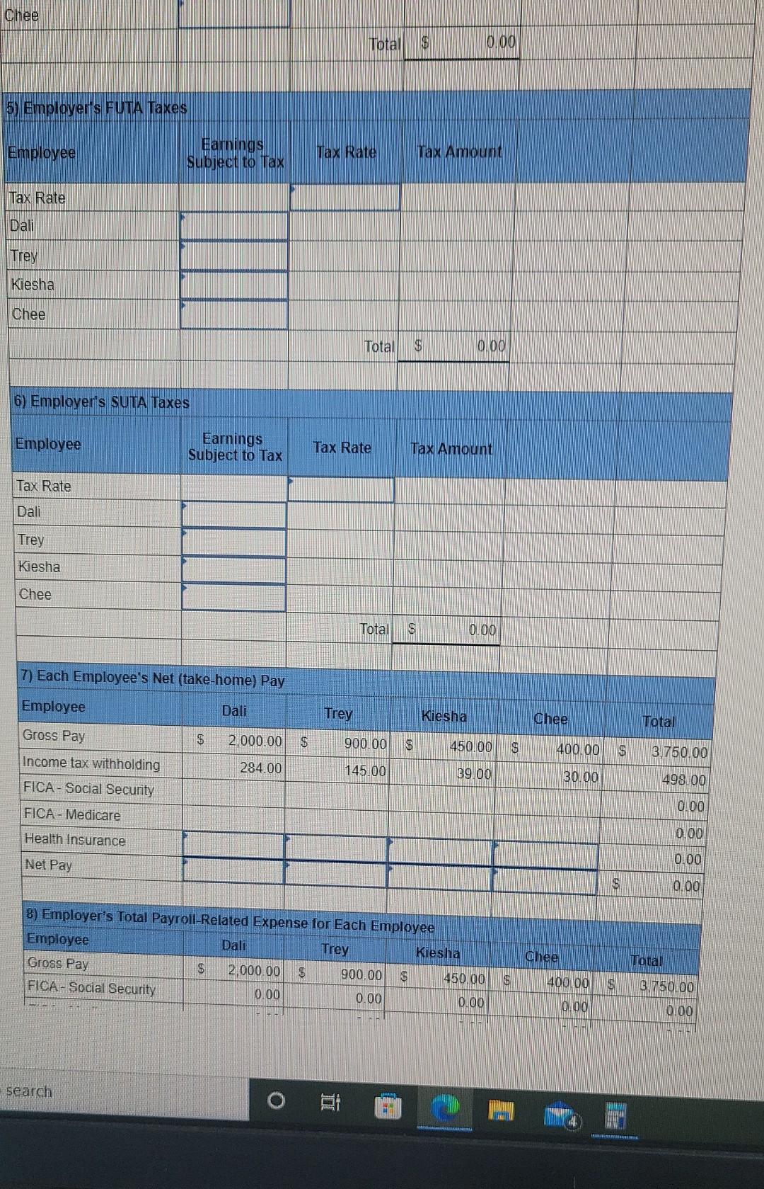 Solved Problem 9-3A (Static) Payroll expenses, withholdings, | Chegg.com