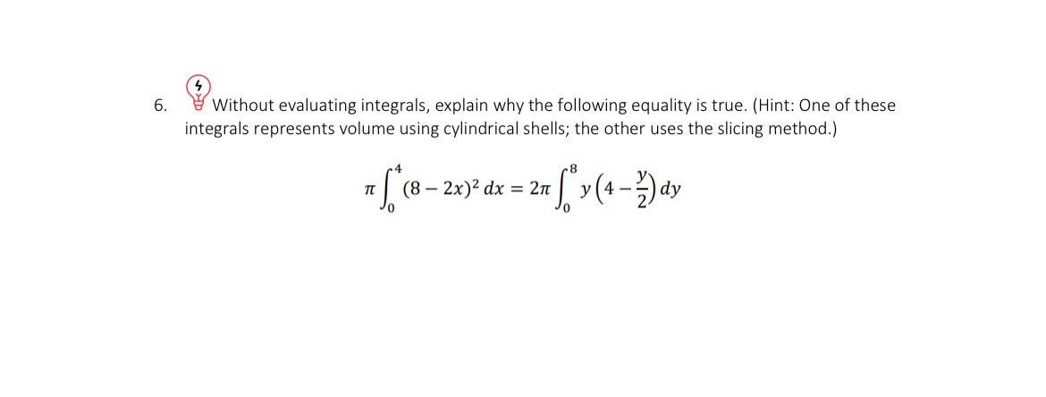 Solved Without evaluating integrals, explain why the | Chegg.com