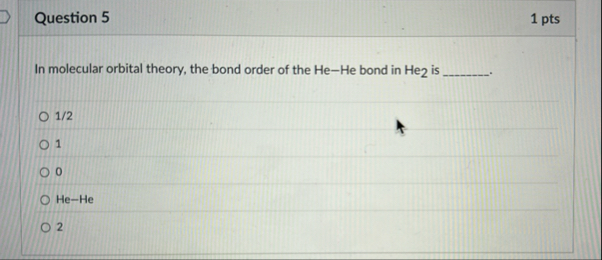 Solved Question 51 ﻿ptsIn molecular orbital theory, the bond | Chegg.com