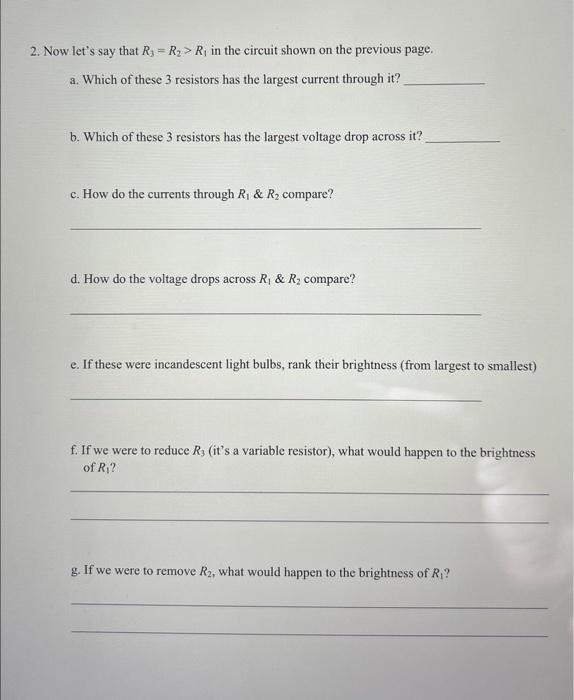 Solved Now let's say that R3=R2>R1 in the circuit shown on | Chegg.com