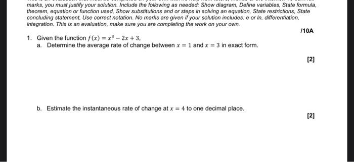Solved marks, you must justify your solution. Include the | Chegg.com