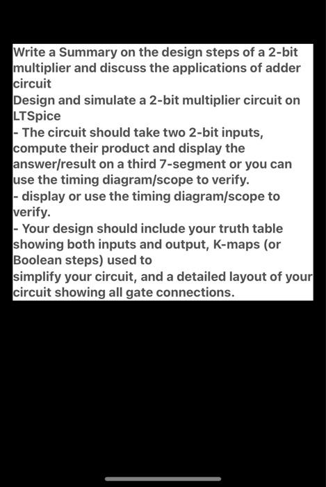 Solved can somebody please draw a 2bit multiplier and | Chegg.com