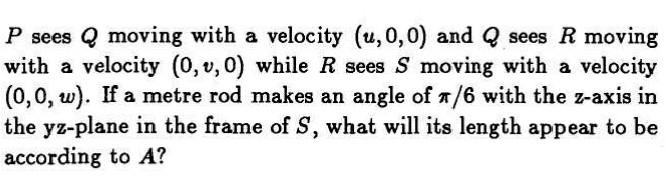 Solved Special Theory of Relativity Numerical/Math type | Chegg.com