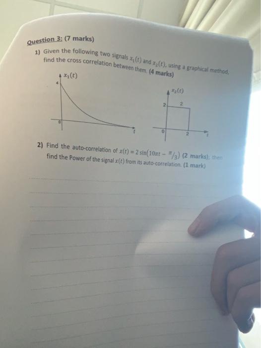 Question 3: (7 marks) 1) Given the following two | Chegg.com Question 3: (7 marks) 1) Given the following two | Chegg.com