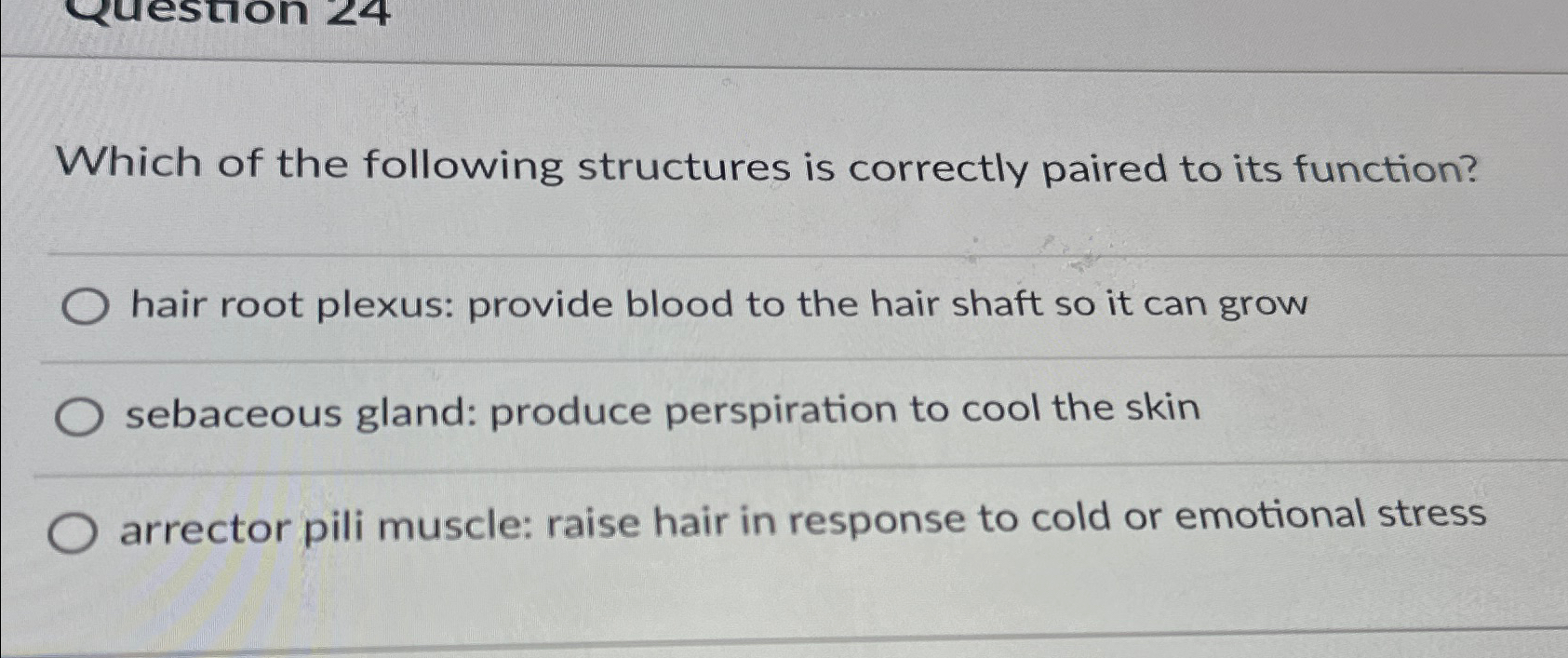 Solved Which of the following structures is correctly paired | Chegg.com