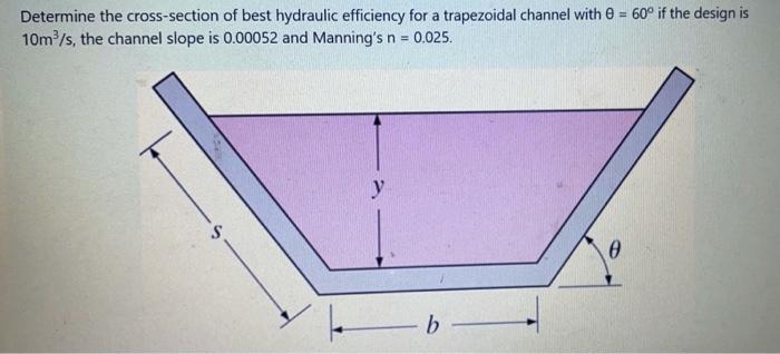 Solved Determine the cross-section of best hydraulic | Chegg.com