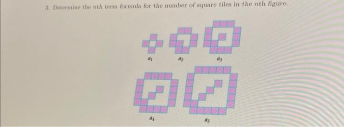 Solved 3. Determine the nth term formula for the number of | Chegg.com