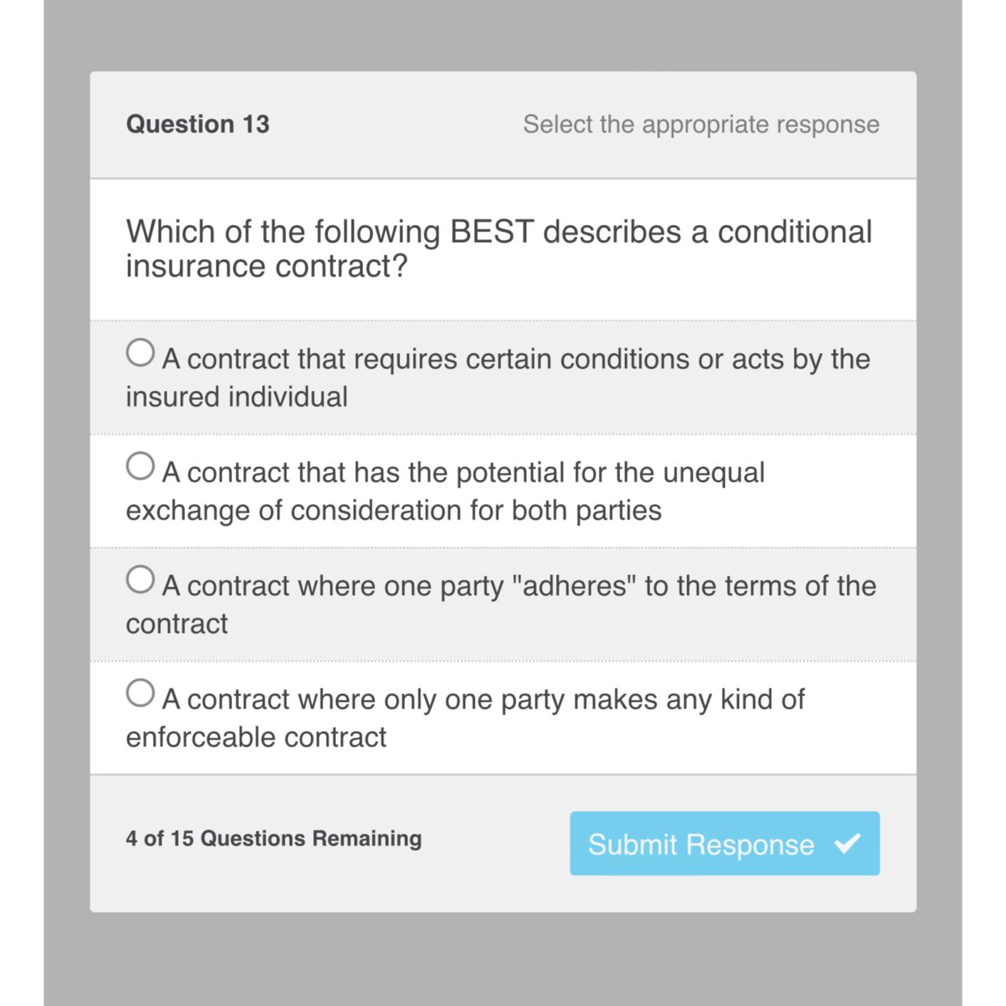 Solved Question 13Select the appropriate responseWhich of | Chegg.com