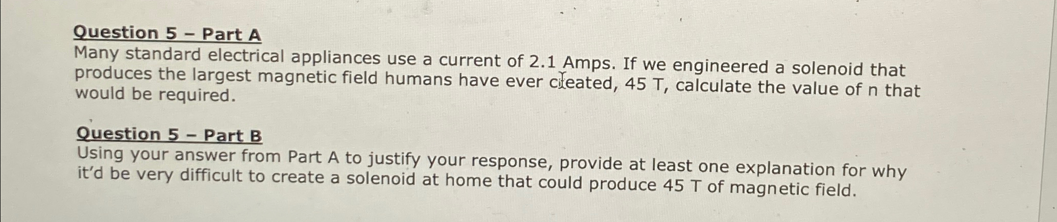 Solved Question 5 - ﻿Part AMany standard electrical | Chegg.com