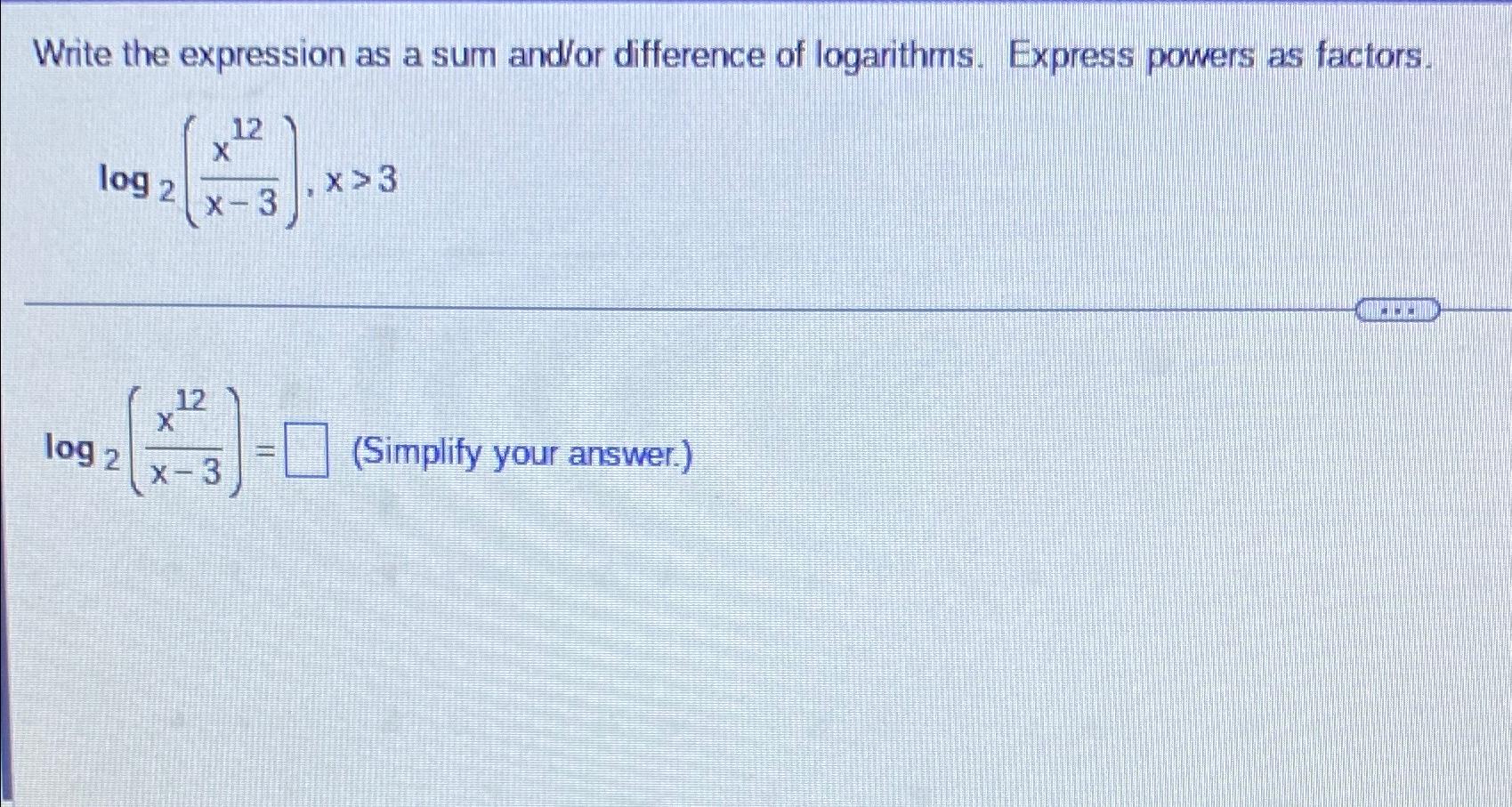 Solved Write the expression as a sum and/or difference of | Chegg.com