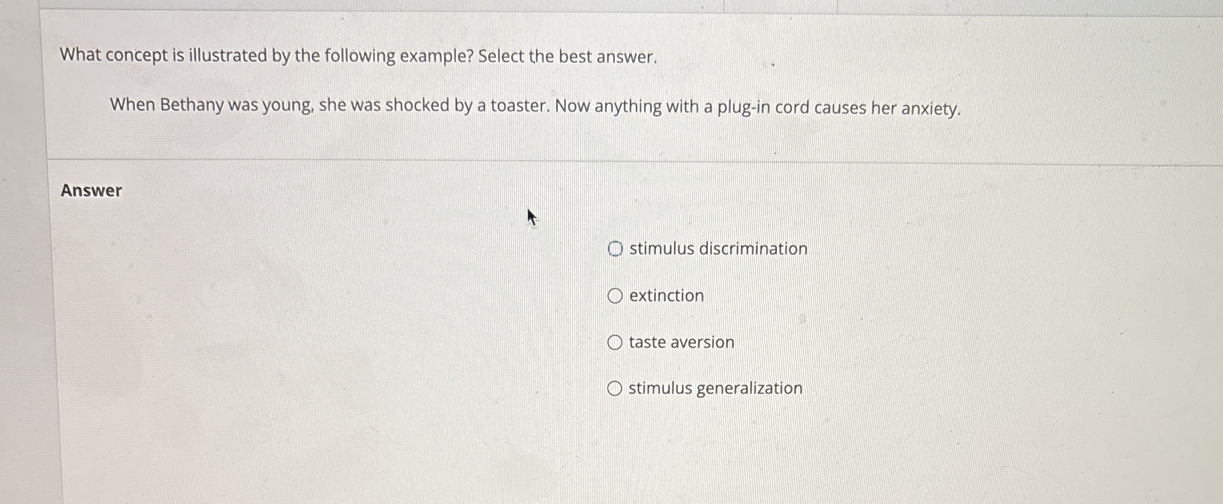 What concept is illustrated by the following example? | Chegg.com