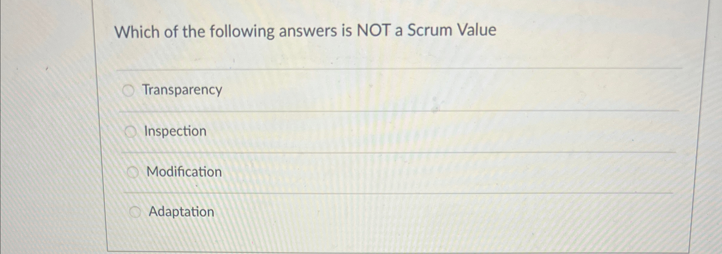 Solved Which of the following answers is NOT a Scrum | Chegg.com