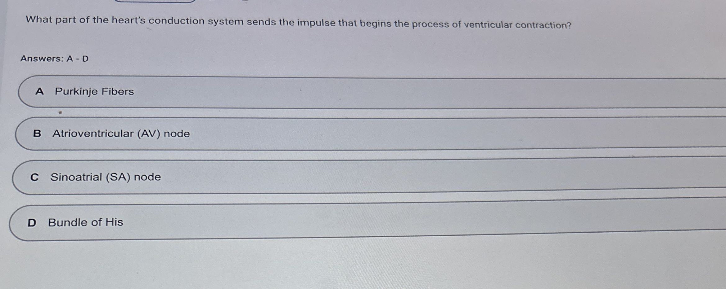 Solved What part of the heart's conduction system sends the | Chegg.com