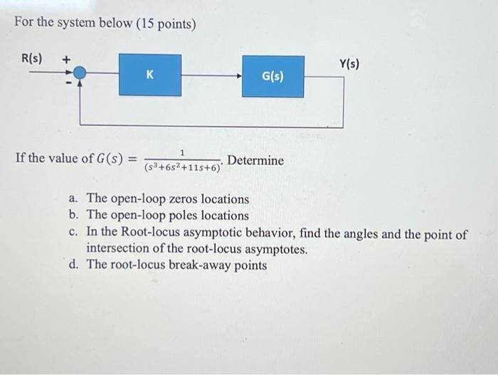 Solved For the system below ( 15 points) If the value of | Chegg.com