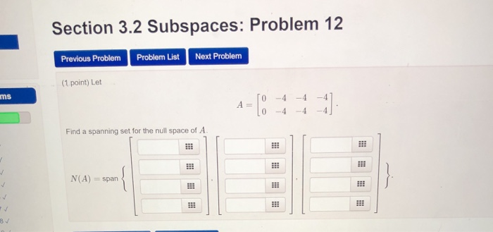 Solved Section 32 Subspaces Problem 12 Previous Problem 
