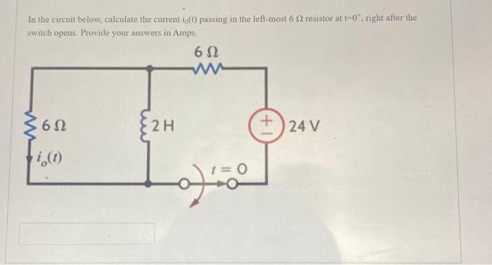 Solved In the circuit below, calculate the current i0(t) | Chegg.com
