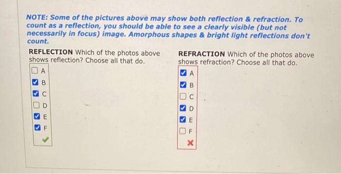 Solved NOTE: Some of the pictures above may show both | Chegg.com