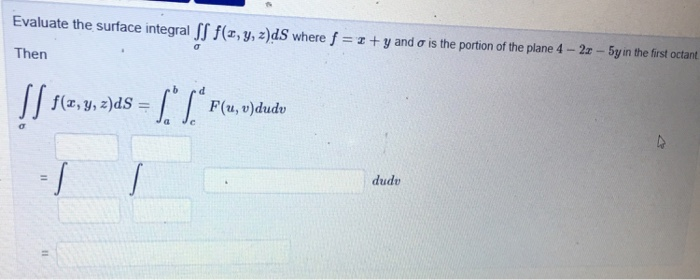 Solved Suppose that surface o is parameterized by r(u, v) = | Chegg.com
