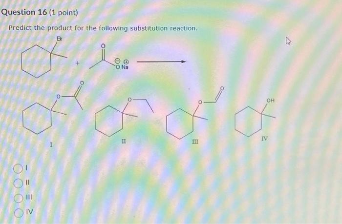 Solved Predict the product for the following substitution | Chegg.com