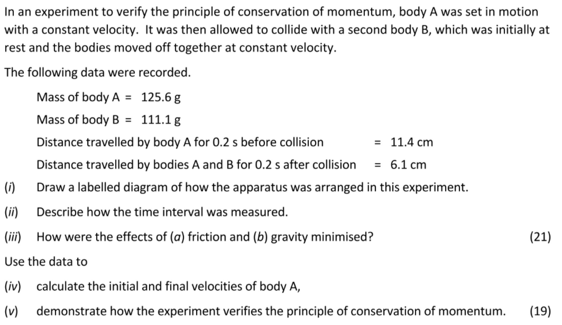 Solved In an experiment to verify the principle of | Chegg.com