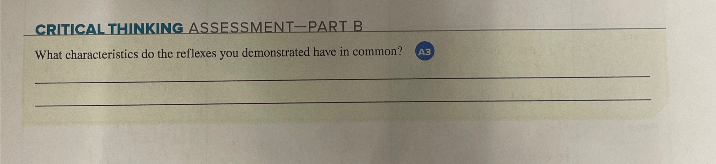 Solved CRITICAL THINKING ASSESSMENT-PART BWhat | Chegg.com